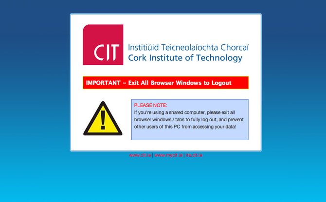 MyCIT.ie - MTU Student Email