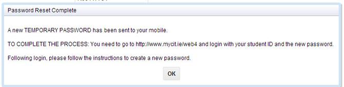 MyCIT.ie - 2 - Activate Password