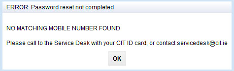MyCIT.ie - 2 - Activate Password